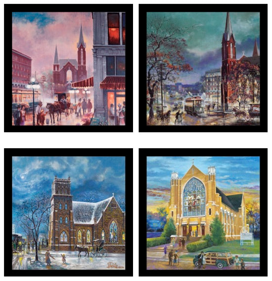 John Bell, Jr. print coasters - Churches – Fort Smith Regional Art Museum