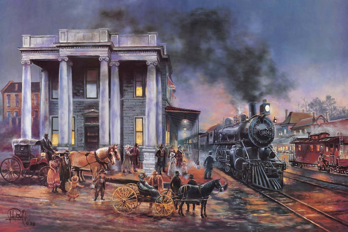 "Night Train on the Frisco" lithograph – Fort Smith Regional Art Museum