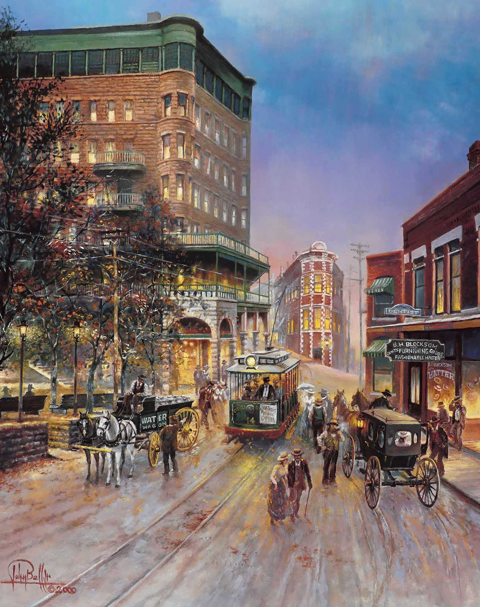 "Spring Street" lithograph – Fort Smith Regional Art Museum